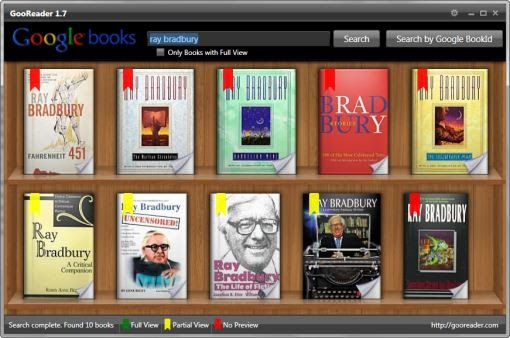 Search and read Google Books from the desktop with GooReader